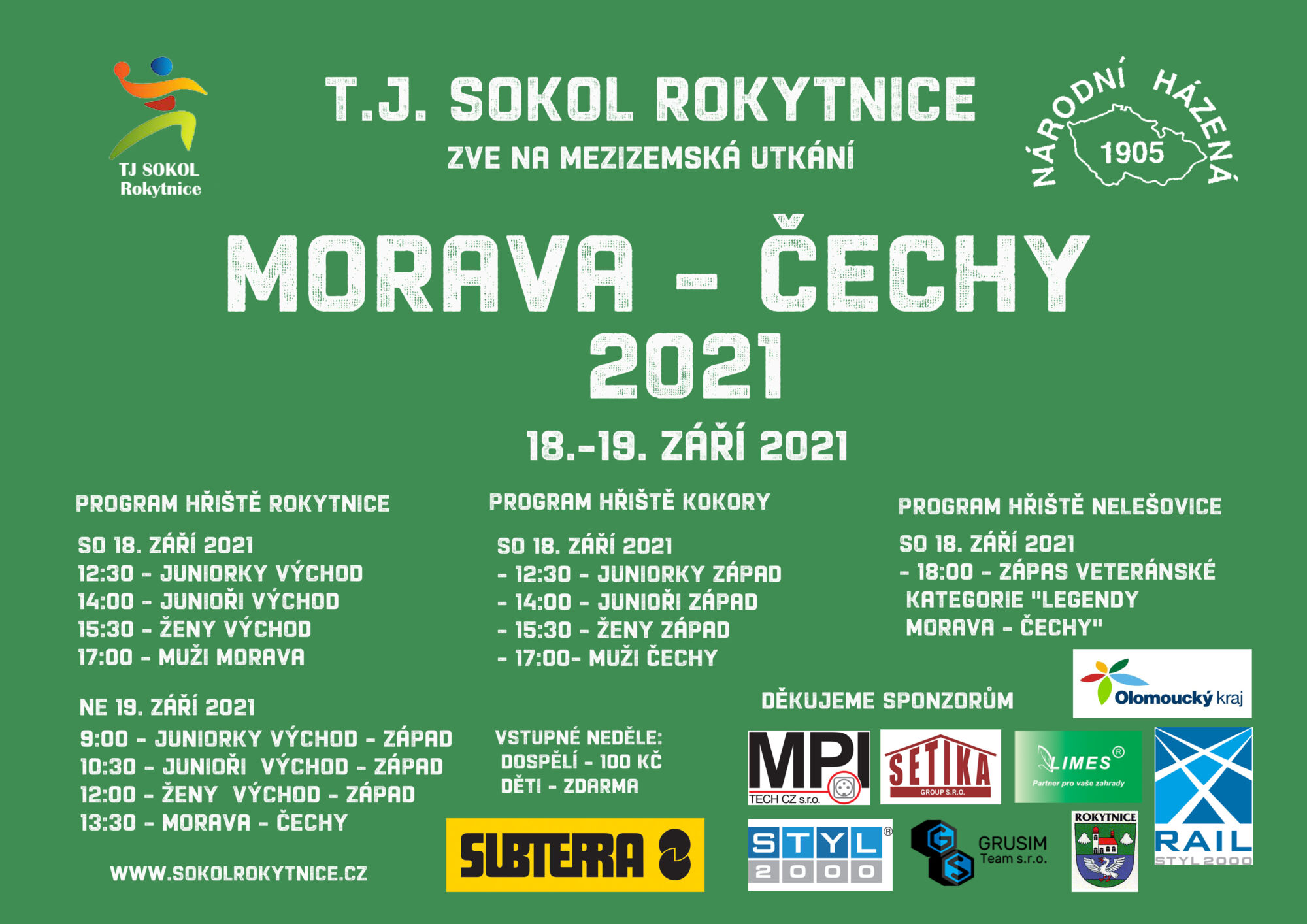 Čechy - Morava 2021